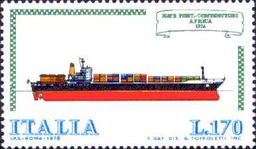 Maritime Topics On Stamps, Container - Ships